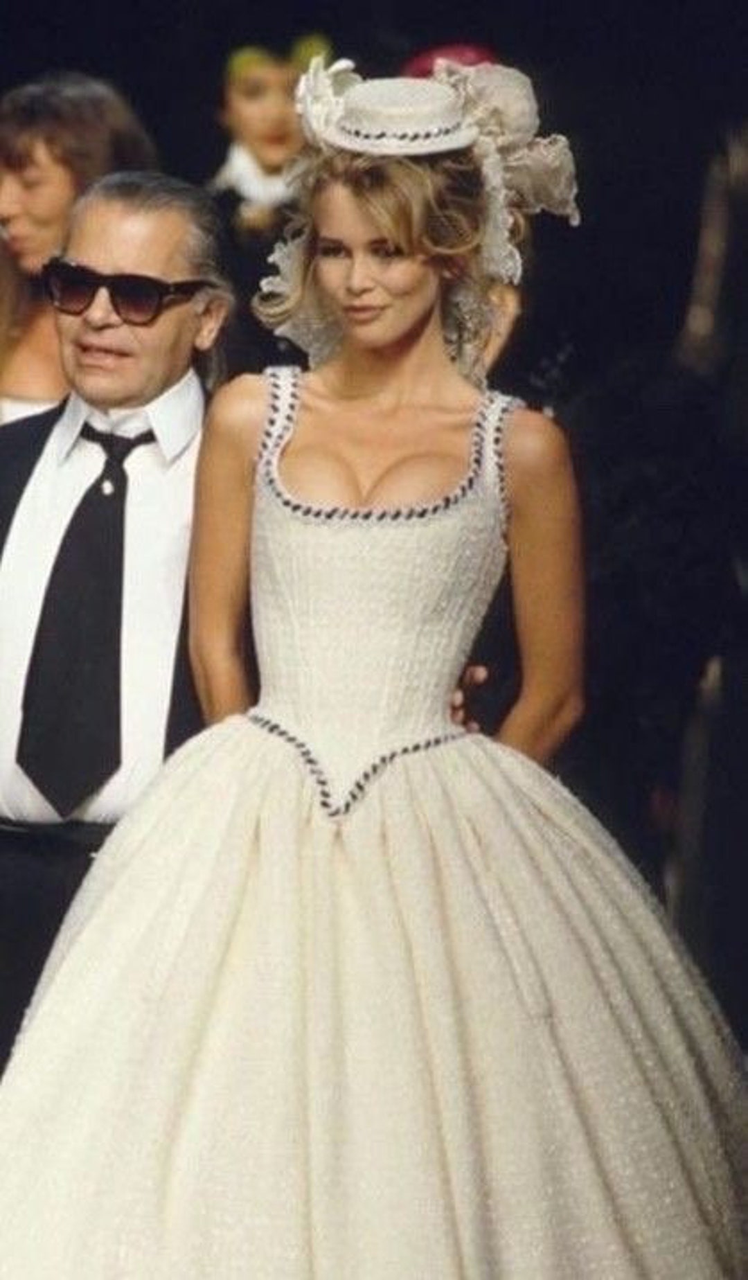 Tweed Wedding Dress, Parisian Wedding Dress, Coquette Dress, Corset ...