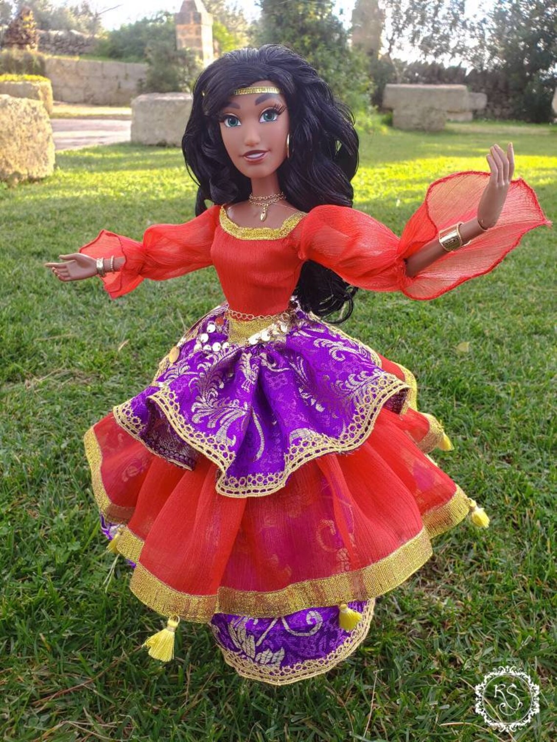 Esmeralda Red Dress Inspired by Masquerade Concept Art for | Etsy