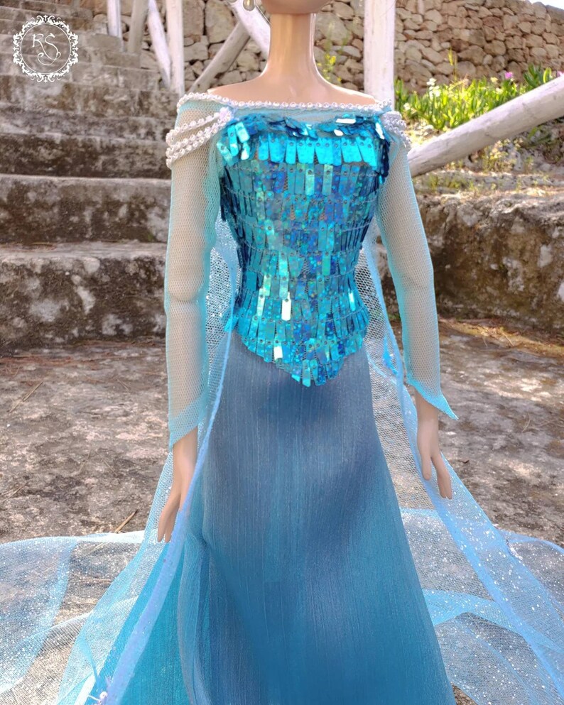 Elsa Snow Queen Doll Dress From Frozen - Etsy