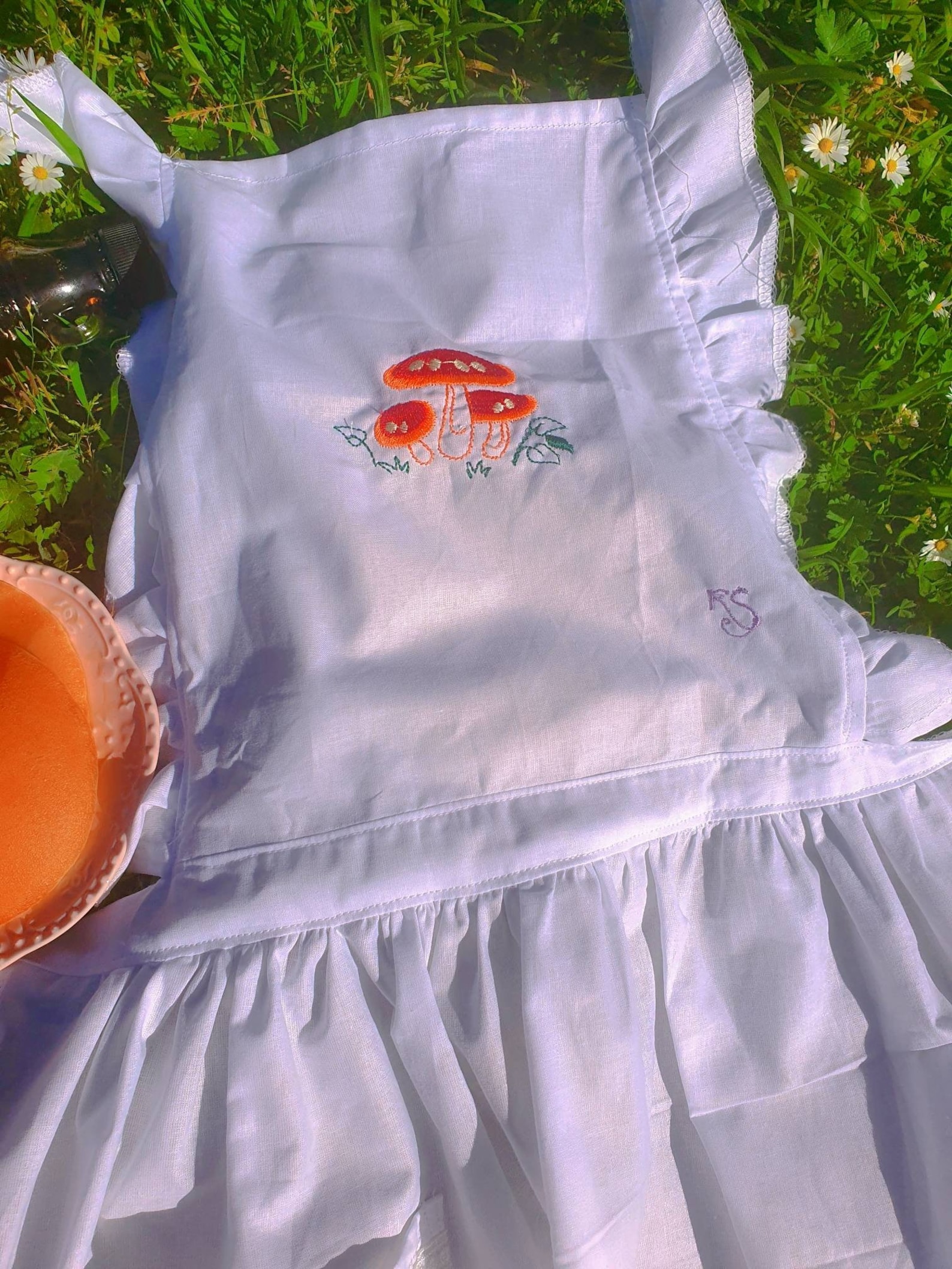 Cinnamon Season: Cottagecore Apron With Embroideries 100% - Etsy