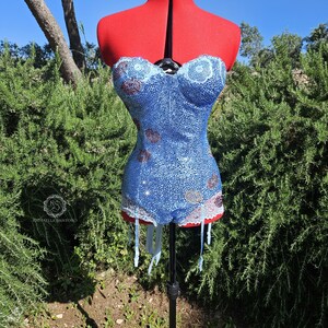 Body Suit With Hand Applied Crystals Sabrina Inspired, Lace Bodysuit ...