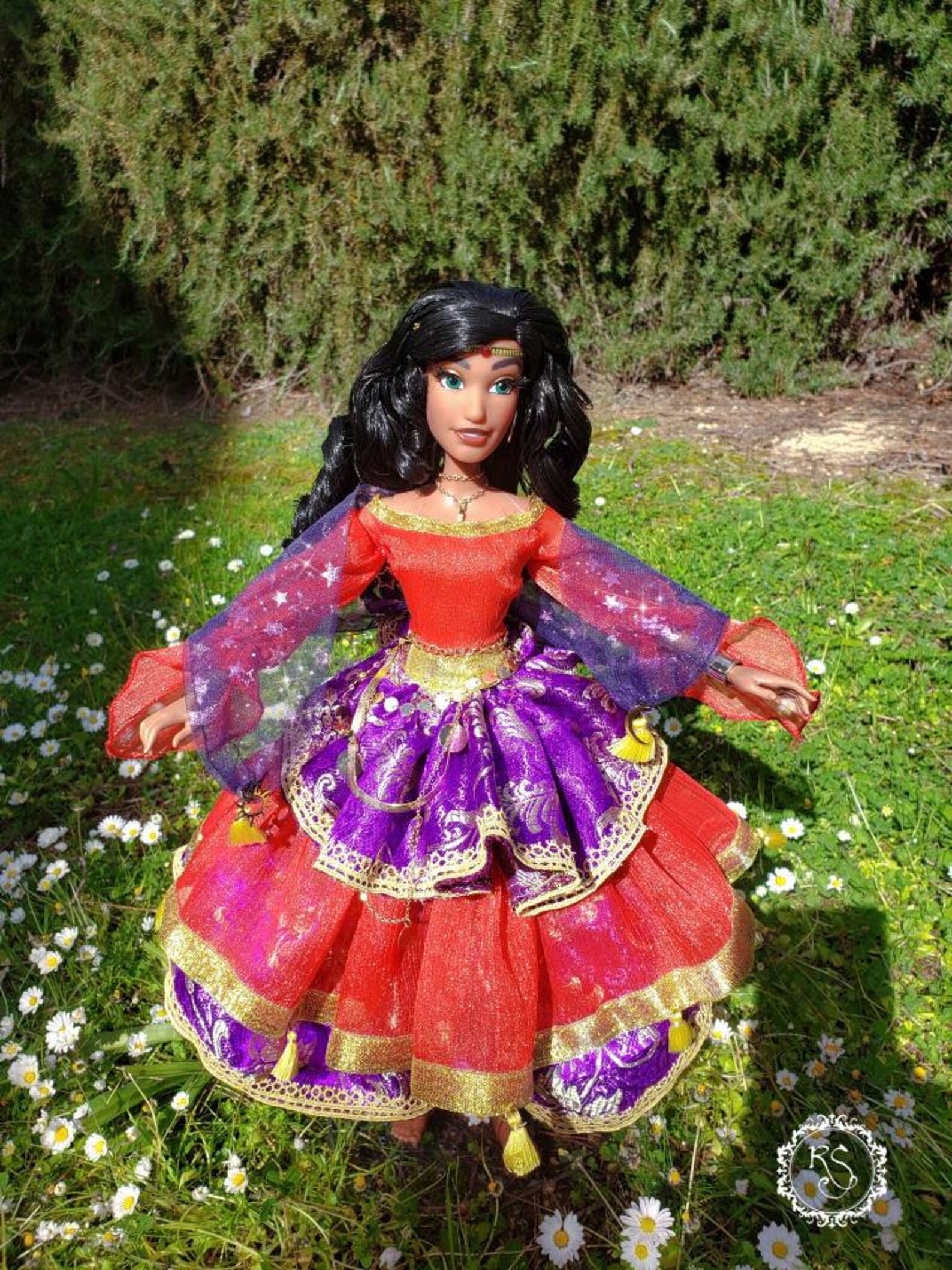 Esmeralda Red Dress Inspired by Masquerade Concept Art for - Etsy