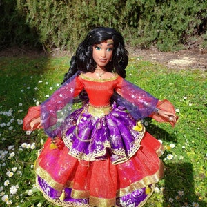 Esmeralda Red Dress Inspired by Masquerade Concept Art for - Etsy