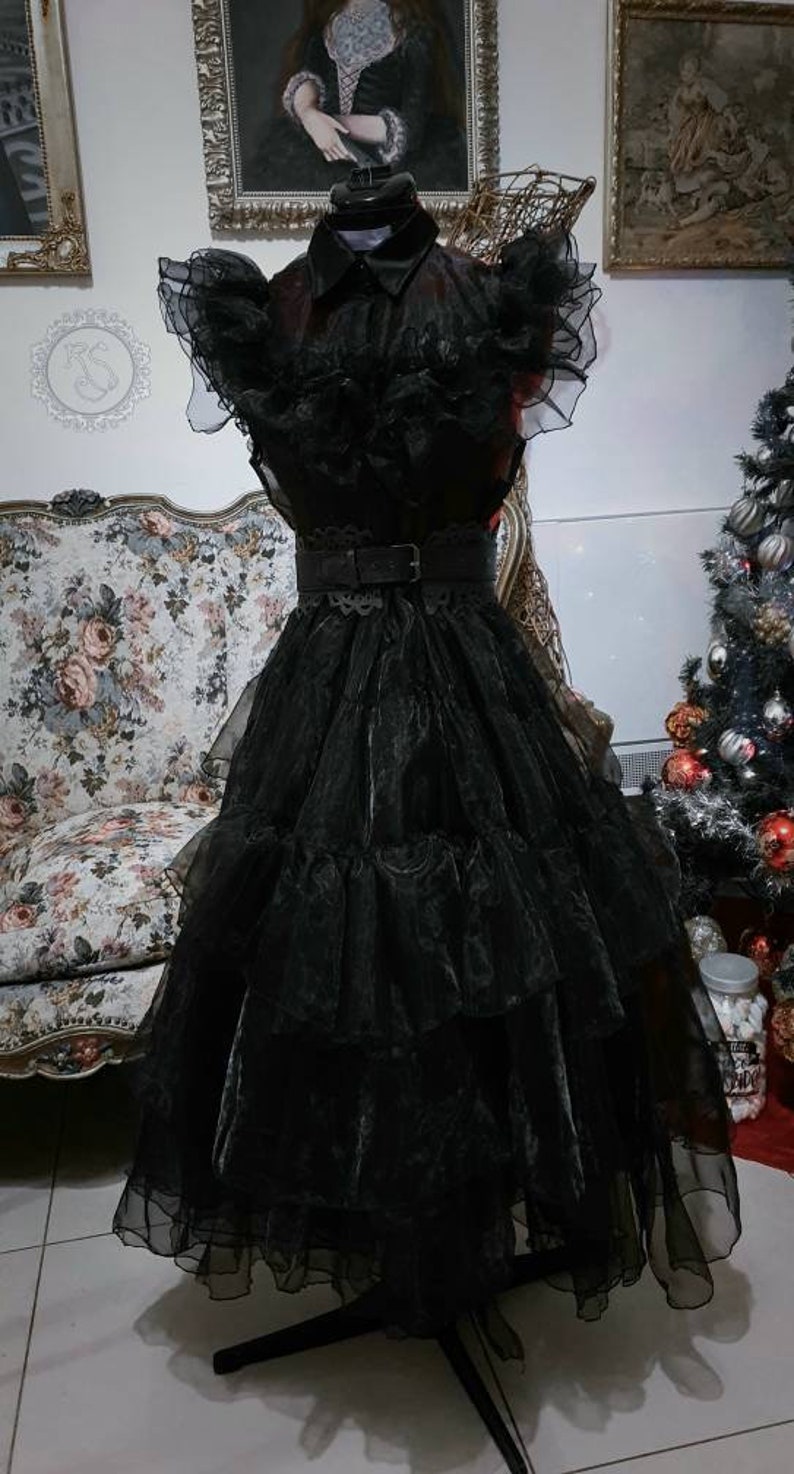 Replica of Wednesday Addams Raven Prom Dress read - Etsy UK
