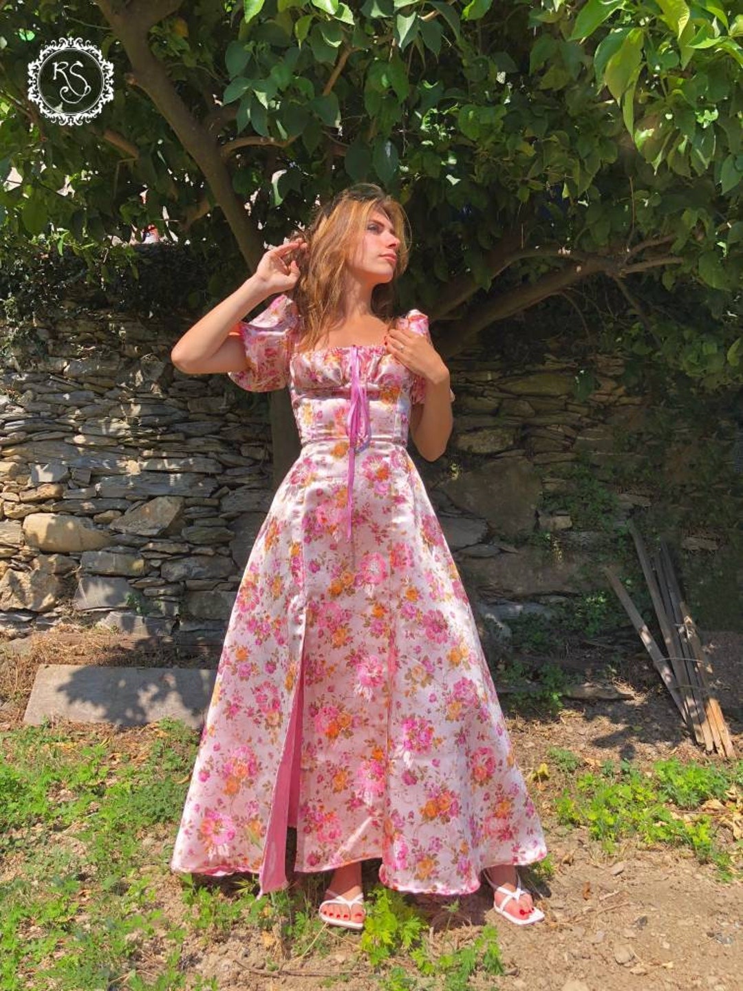 COTTAGECORE DRESS FLORAL Fairy Dress Romantic Dress Picnic - Etsy