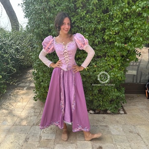 Rapunzel Inspired Costume, Purple Medieval Dress, Medieval Dress ...