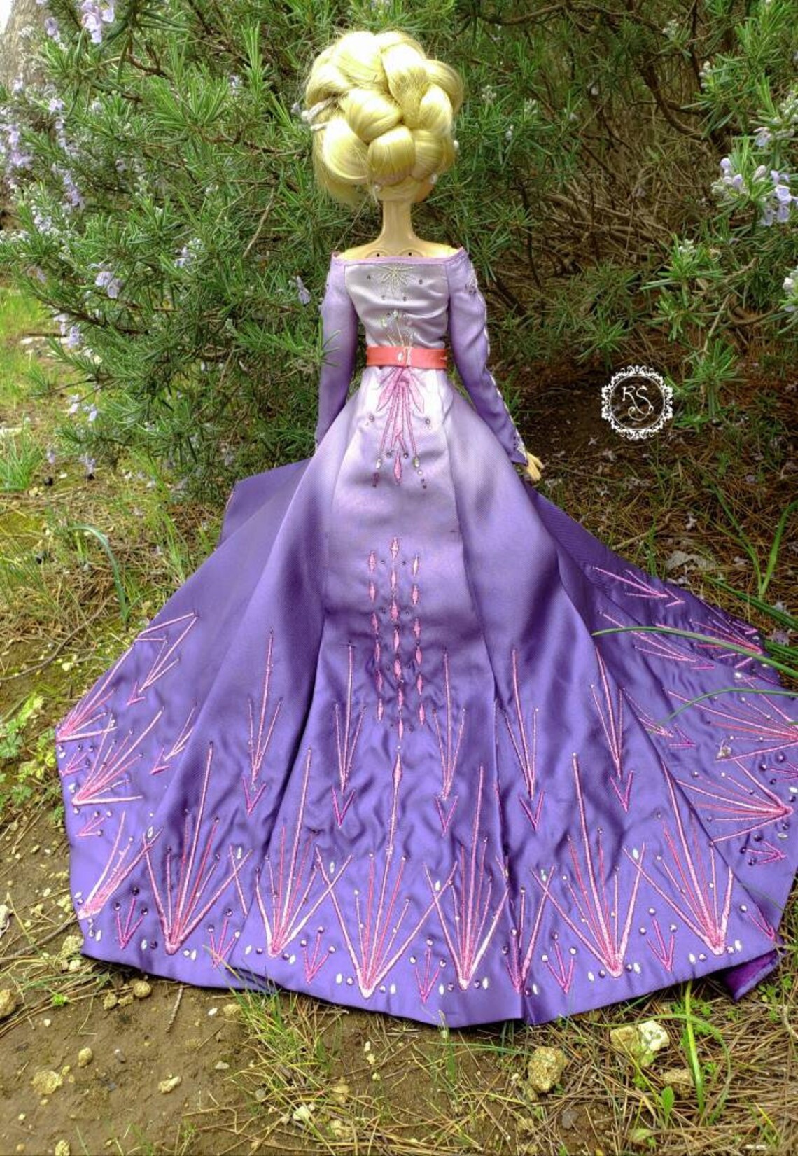 Elsa Snow Queen Saks Purple Dress Handmade for Dolls and - Etsy