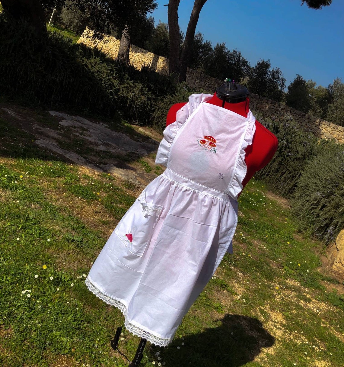 Cinnamon Season: Cottagecore Apron With Embroideries 100% - Etsy