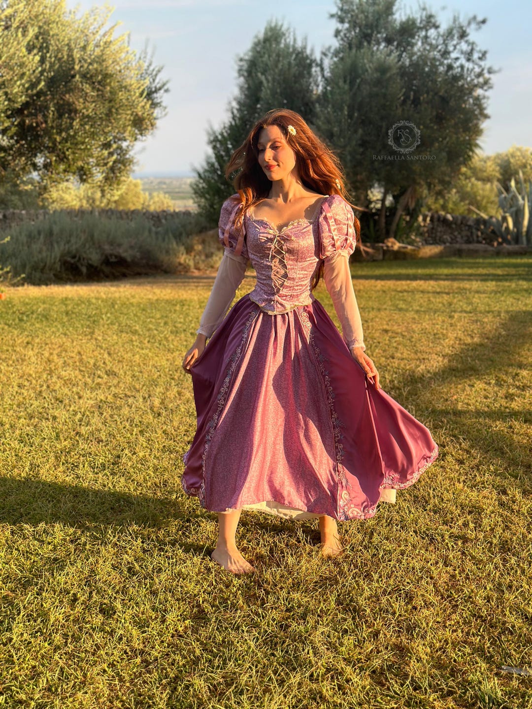 Rapunzel Inspired Costume, Purple Medieval Dress, Medieval Dress ...