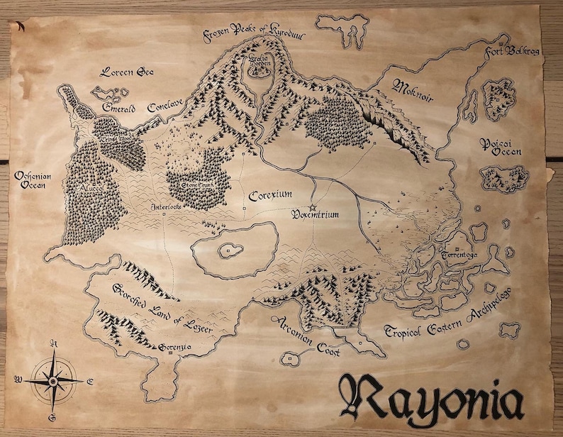 Custom Fantasy Maps, Hand-drawn - Etsy