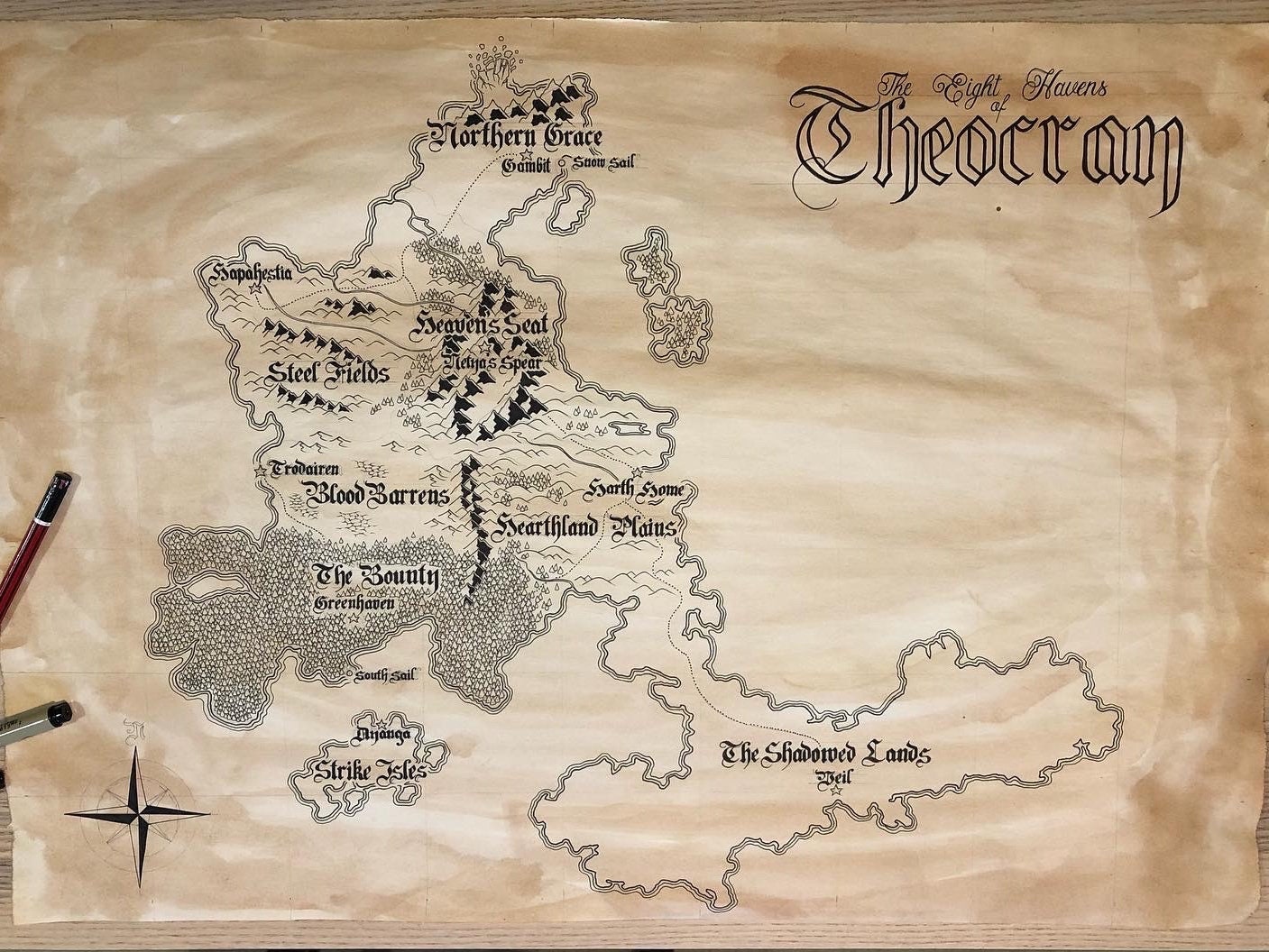 Custom Fantasy Maps, Hand-drawn - Etsy