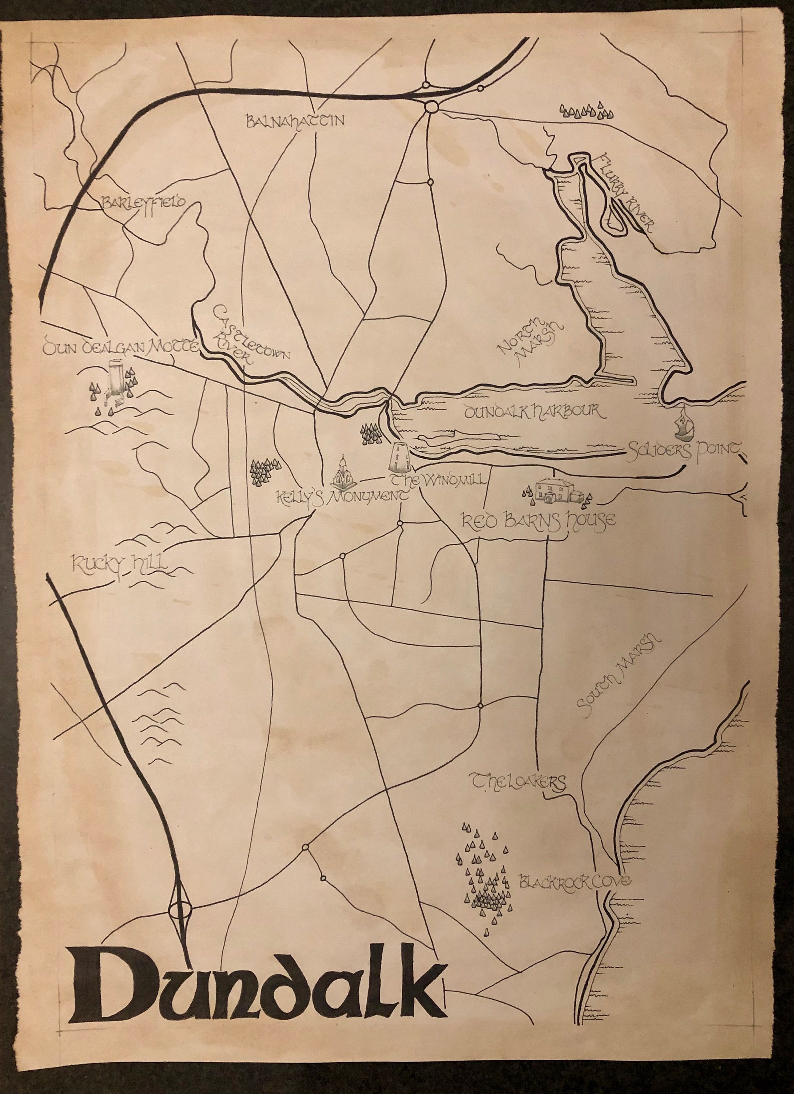 Custom, Hand-drawn Map - Etsy