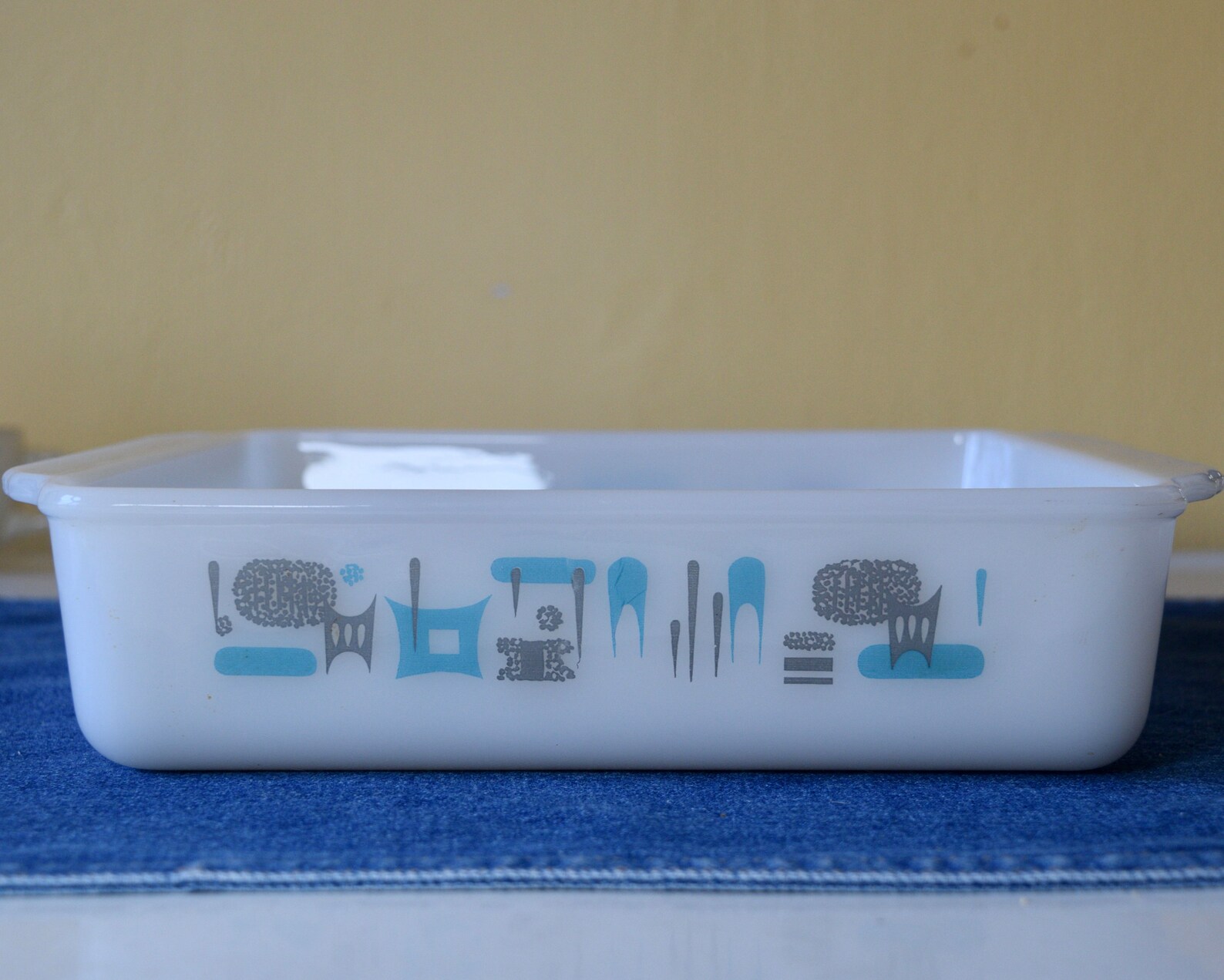 Vintage Fire King Atomic Blue Heaven Baking Dish // Blue Heaven Baking ...
