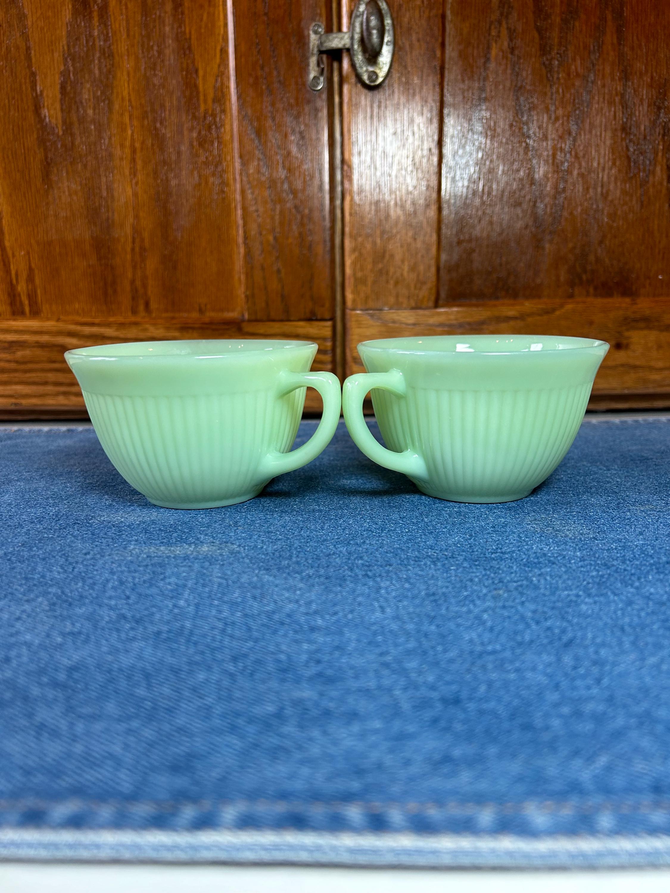 Vintage Fire King Jadeite Jane Ray Cup Set of 2! - Etsy