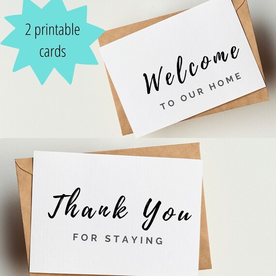 Welcome and Thank You Cards / Printable / Editable / Perfect - Etsy