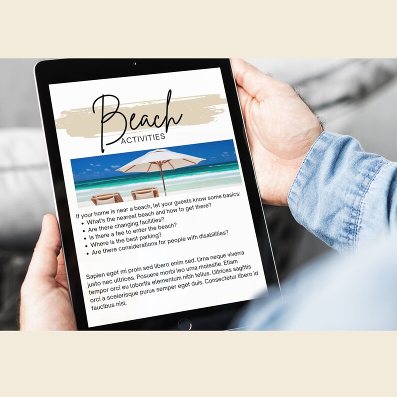 Airbnb Welcome Book Template Modern Beach House Airbnb House Guide ...