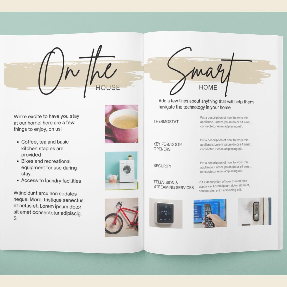 Airbnb Welcome Book Template Modern Beach House Airbnb House Guide ...