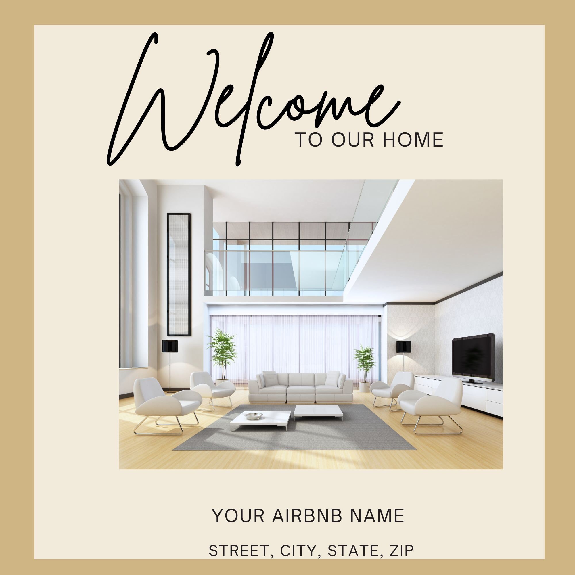 Airbnb Welcome Book Template Modern Beach House Airbnb House Guide ...