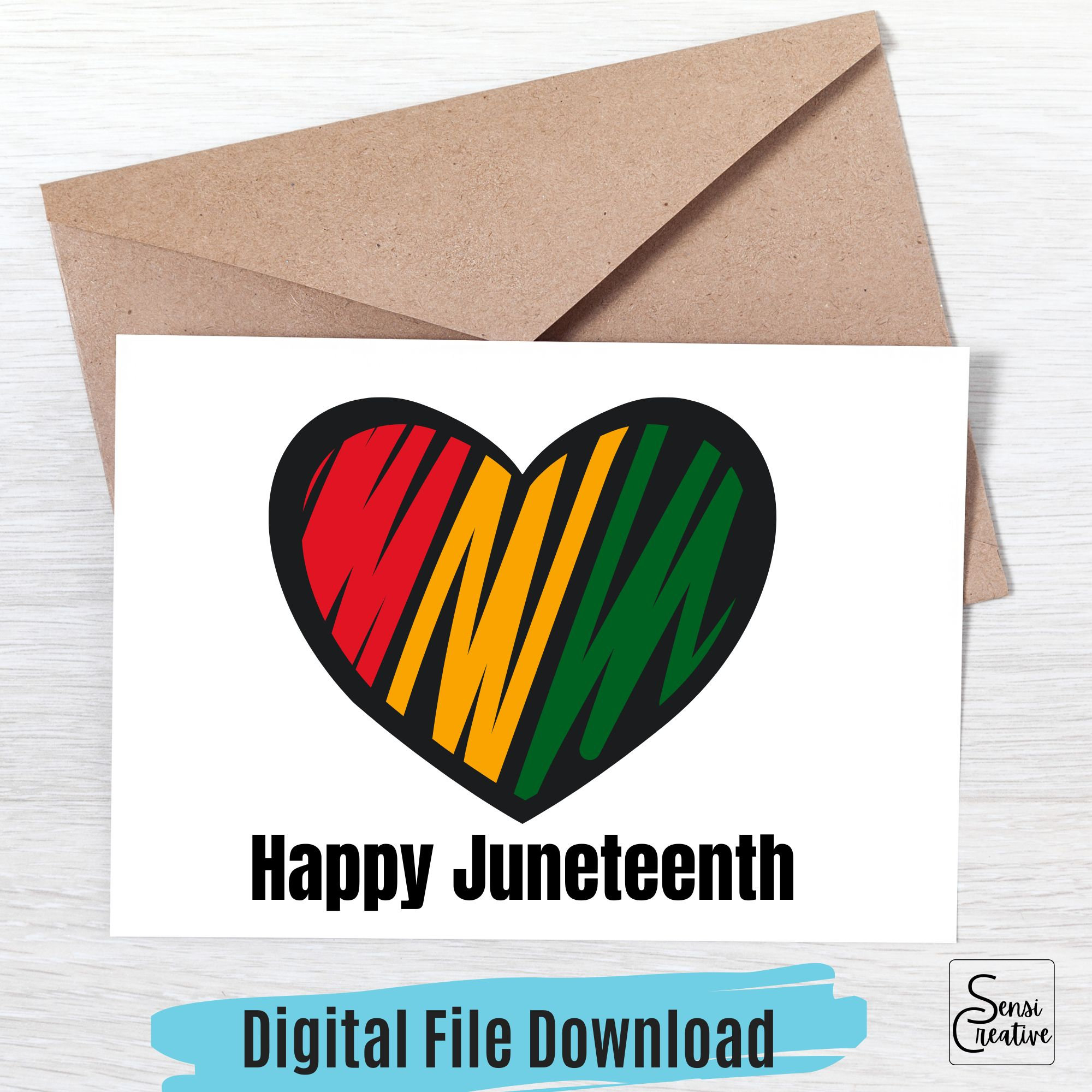 Printable Juneteenth Card / 5x7 & 4x6 Foldable Card / Instant Download ...
