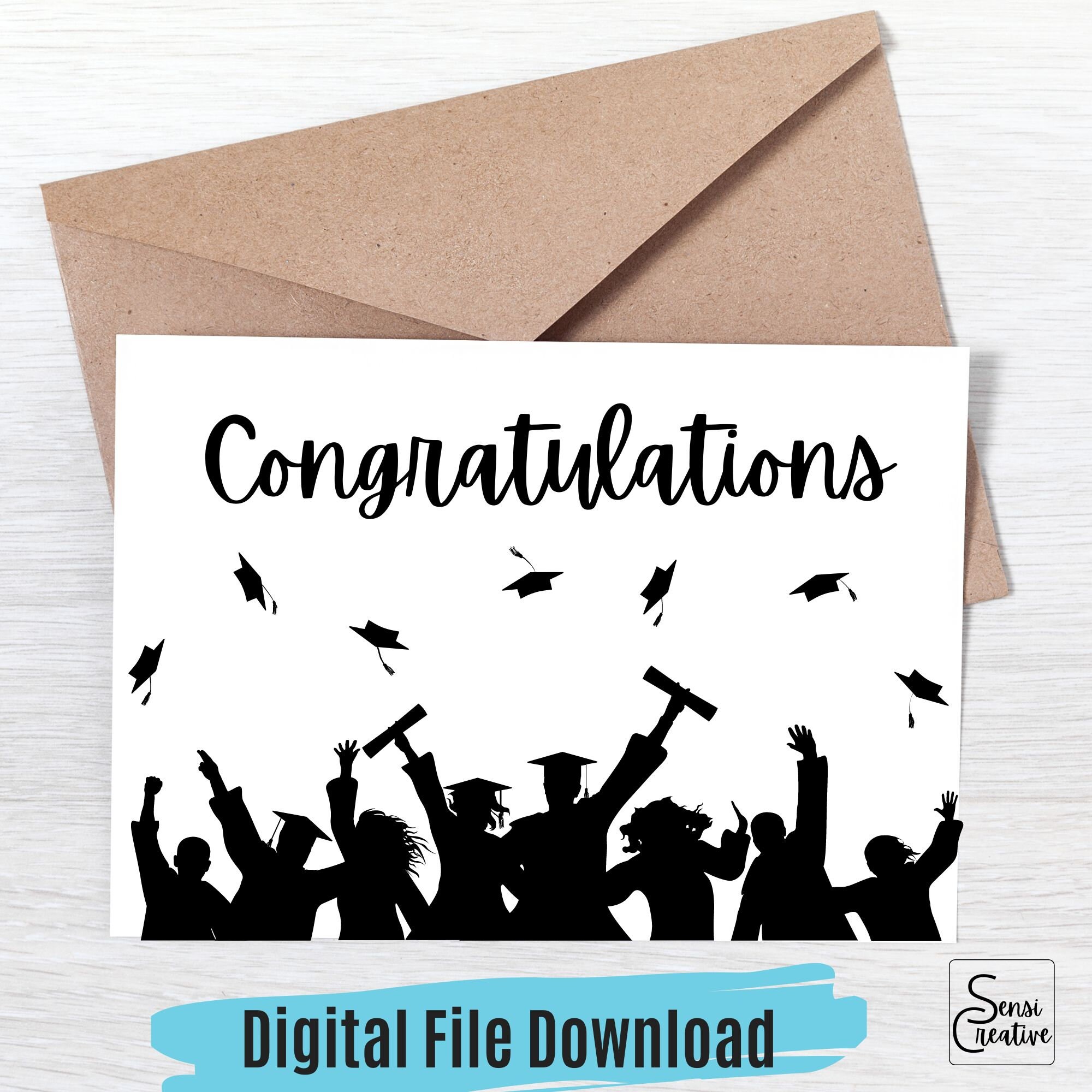 Graduation Day Printable Card / Instant Download PDF / Card Template - Etsy