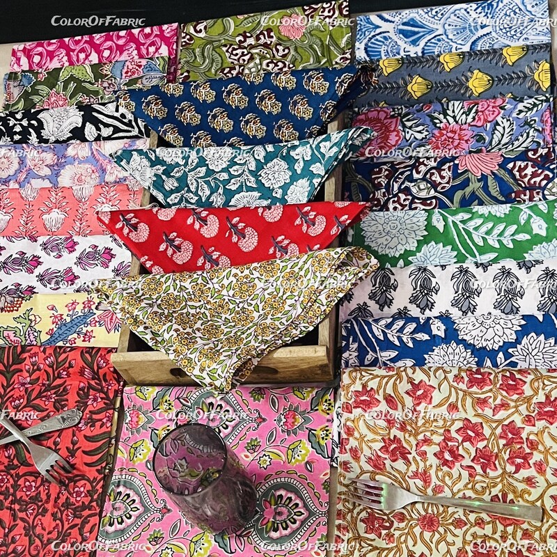 Block Print Napkins - Etsy