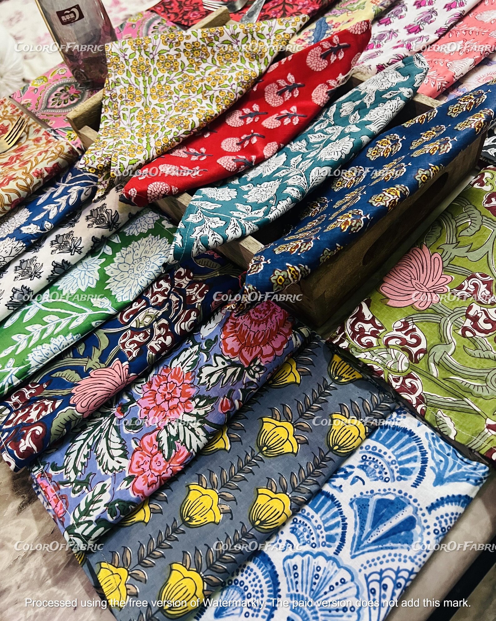 Wholesale Lot of Napkins Set,hand Printed Napkins for Home, Kitchen ...