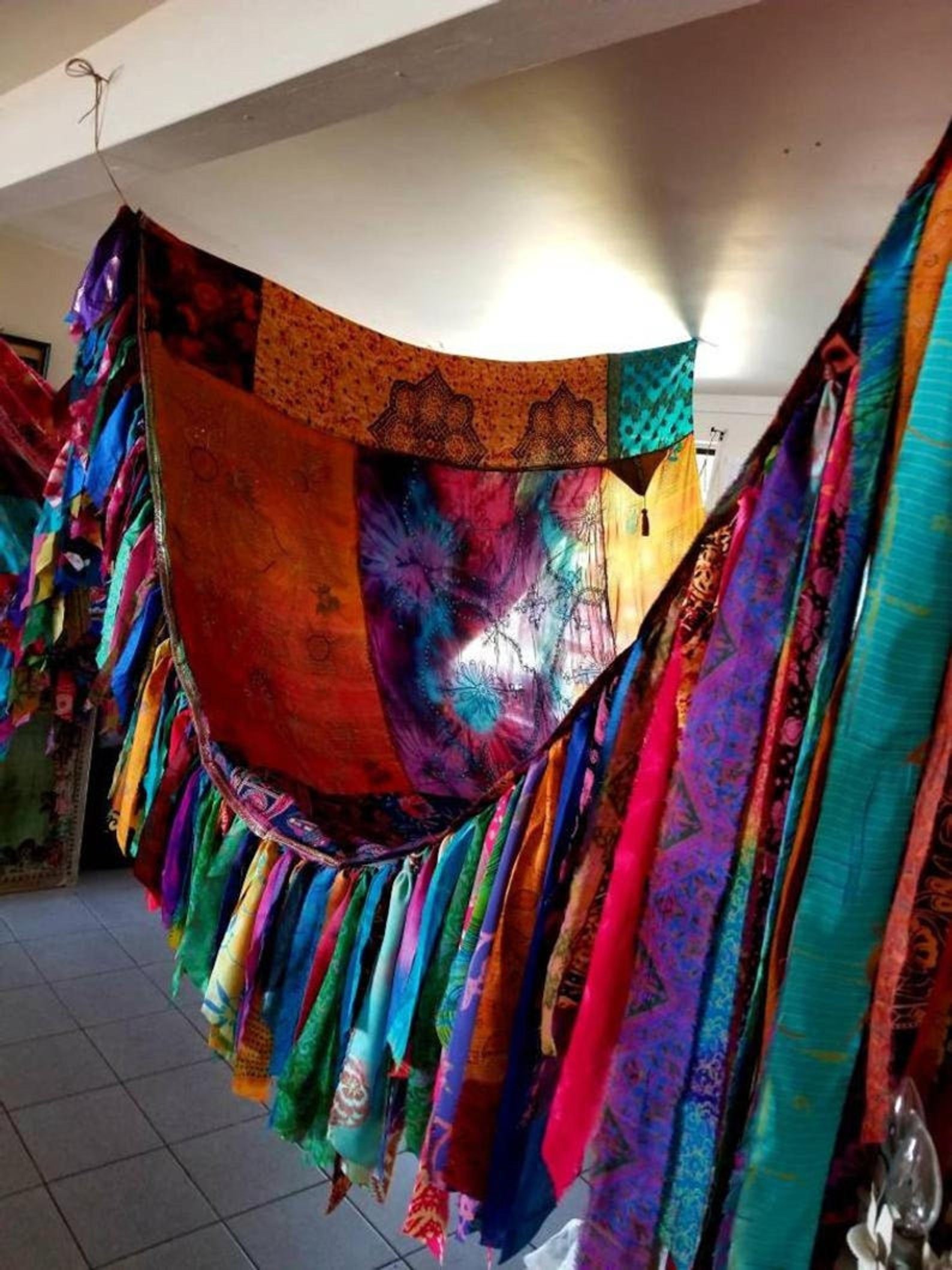 Bed Canopy Silk Bohemian Hippy Scarves Gypsy Hippie Canopies - Etsy