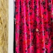 Vintage Cotton Velvet Hot Pink Color Bird Print Luxury Curtain, Boho ...