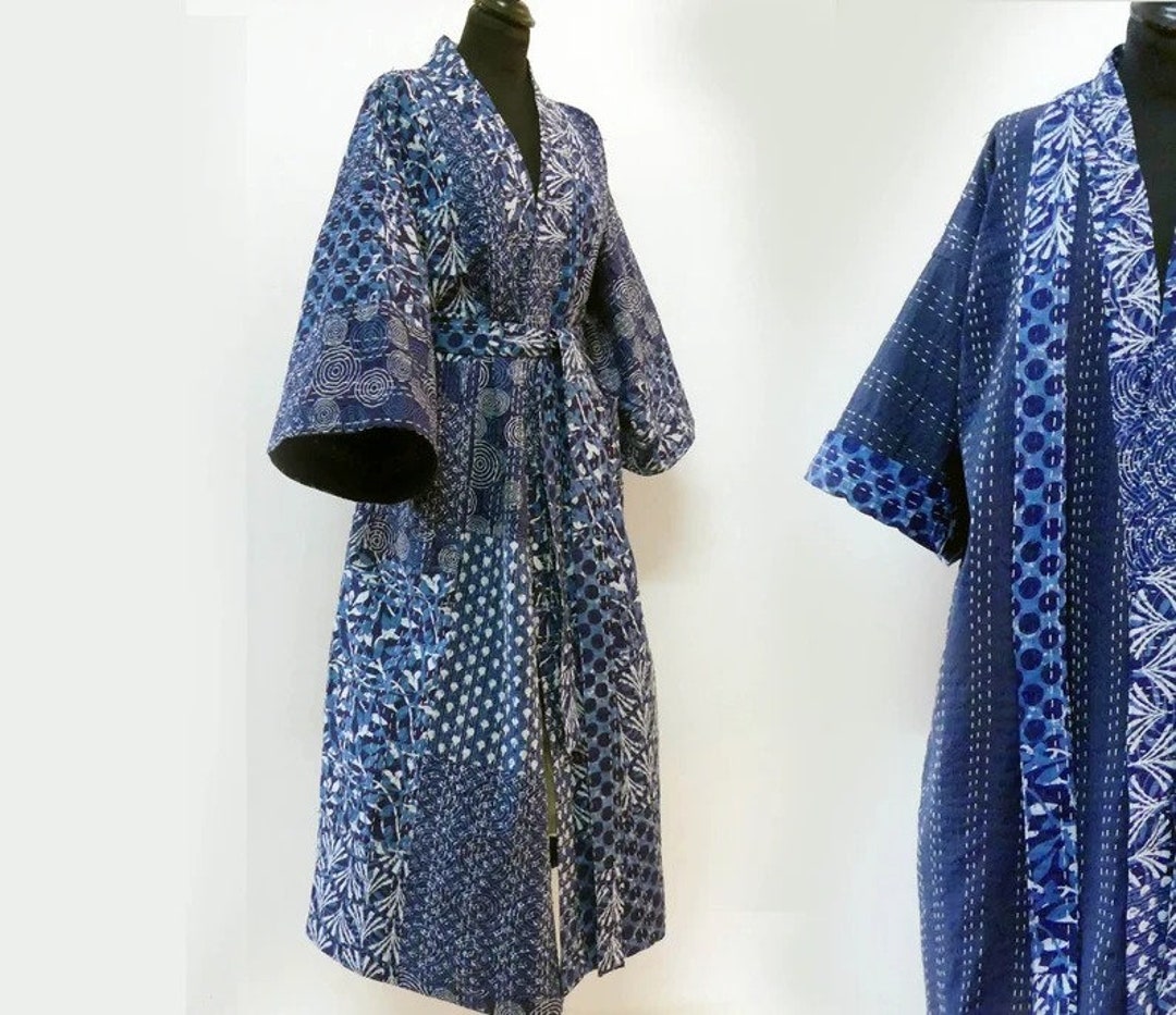 OFMD Banyan Fabric Kimono Cotton Robe Long, Original OFMD Break up Robe ...