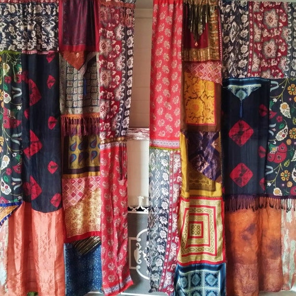 Patchwork Curtain - Etsy