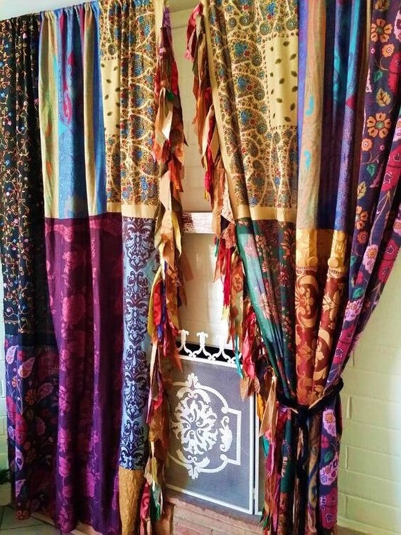 2 Pc of Indian Vintage Old Silk Sari Multi Color Handmade - Etsy