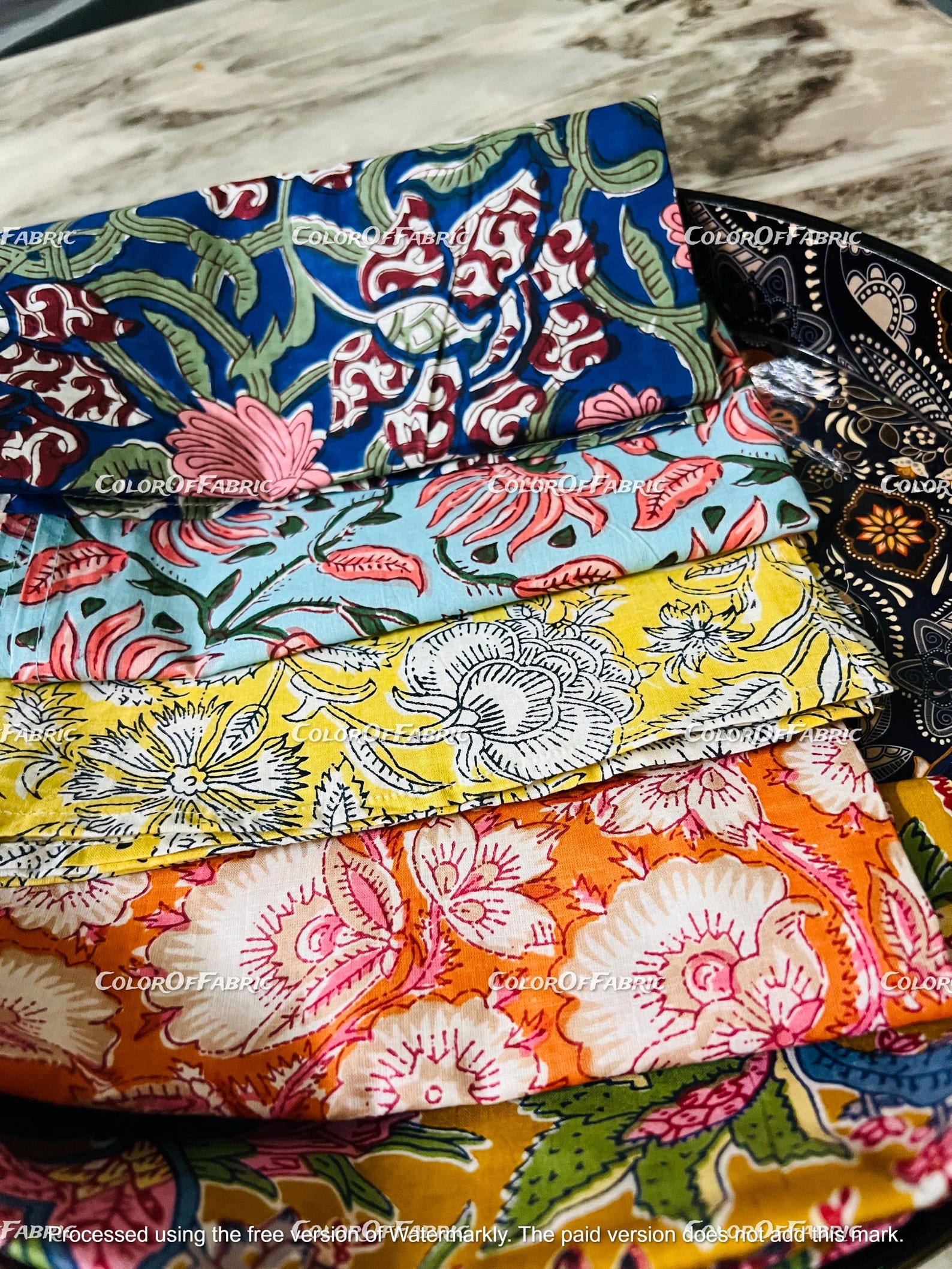 Wholesale Lot of Napkins Set,hand Printed Napkins for Home, Kitchen ...