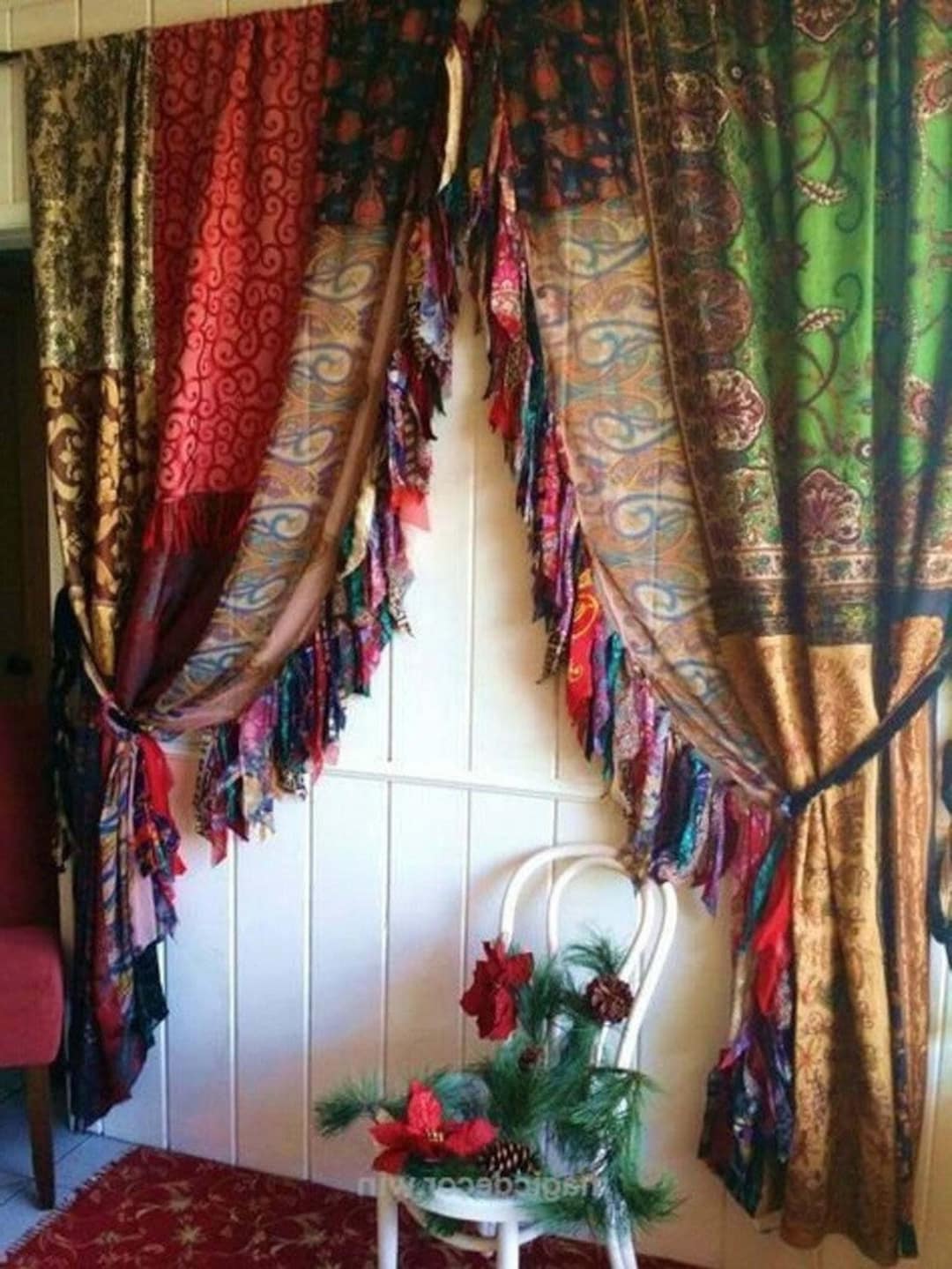 2 Pc of Indian Vintage Old Silk Sari Multi Color Handmade - Etsy