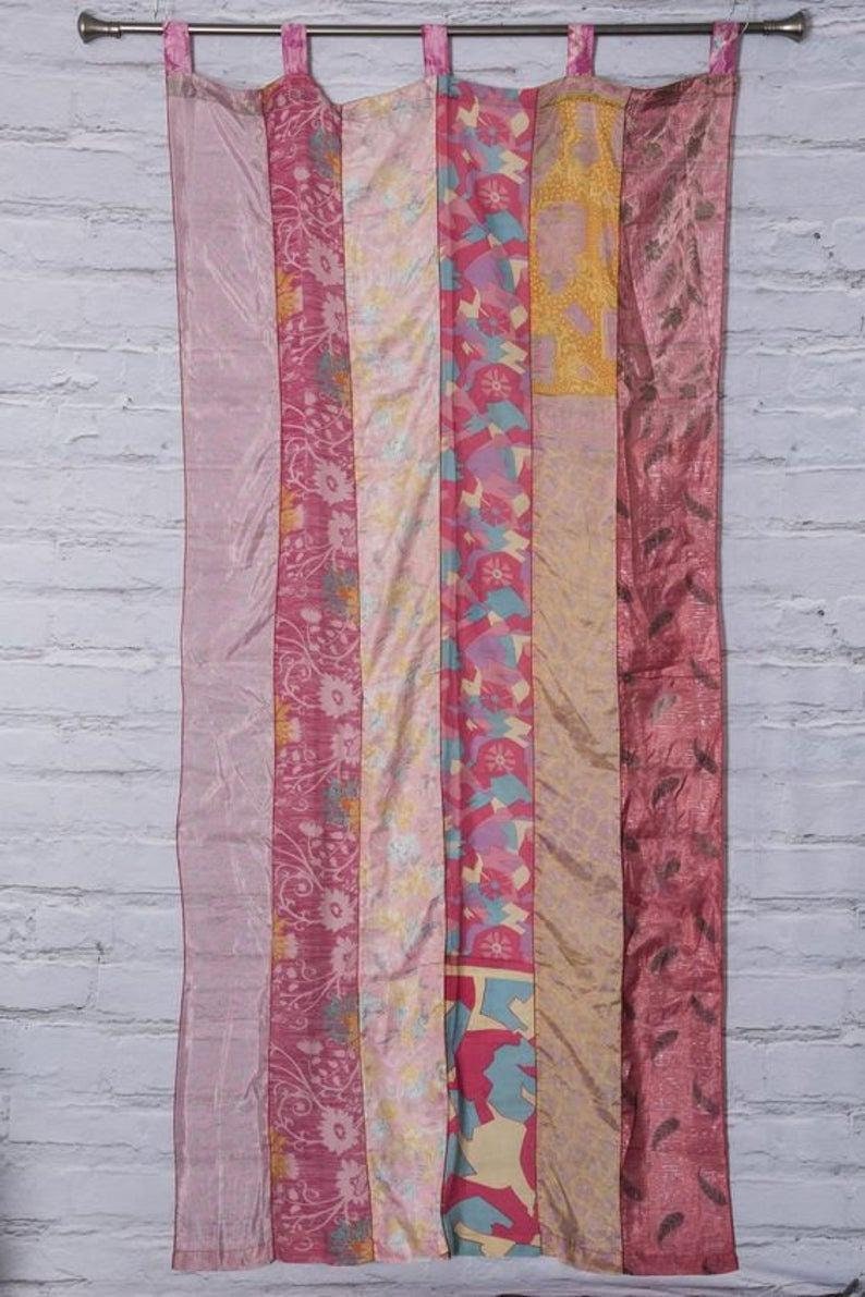 Indian Vintage Old Silk Sari Multi Color Handmade Patchwork | Etsy