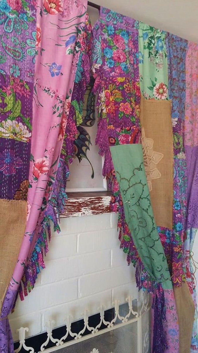 2 Pc of Indian Vintage Old Silk Sari Multi Color Handmade - Etsy