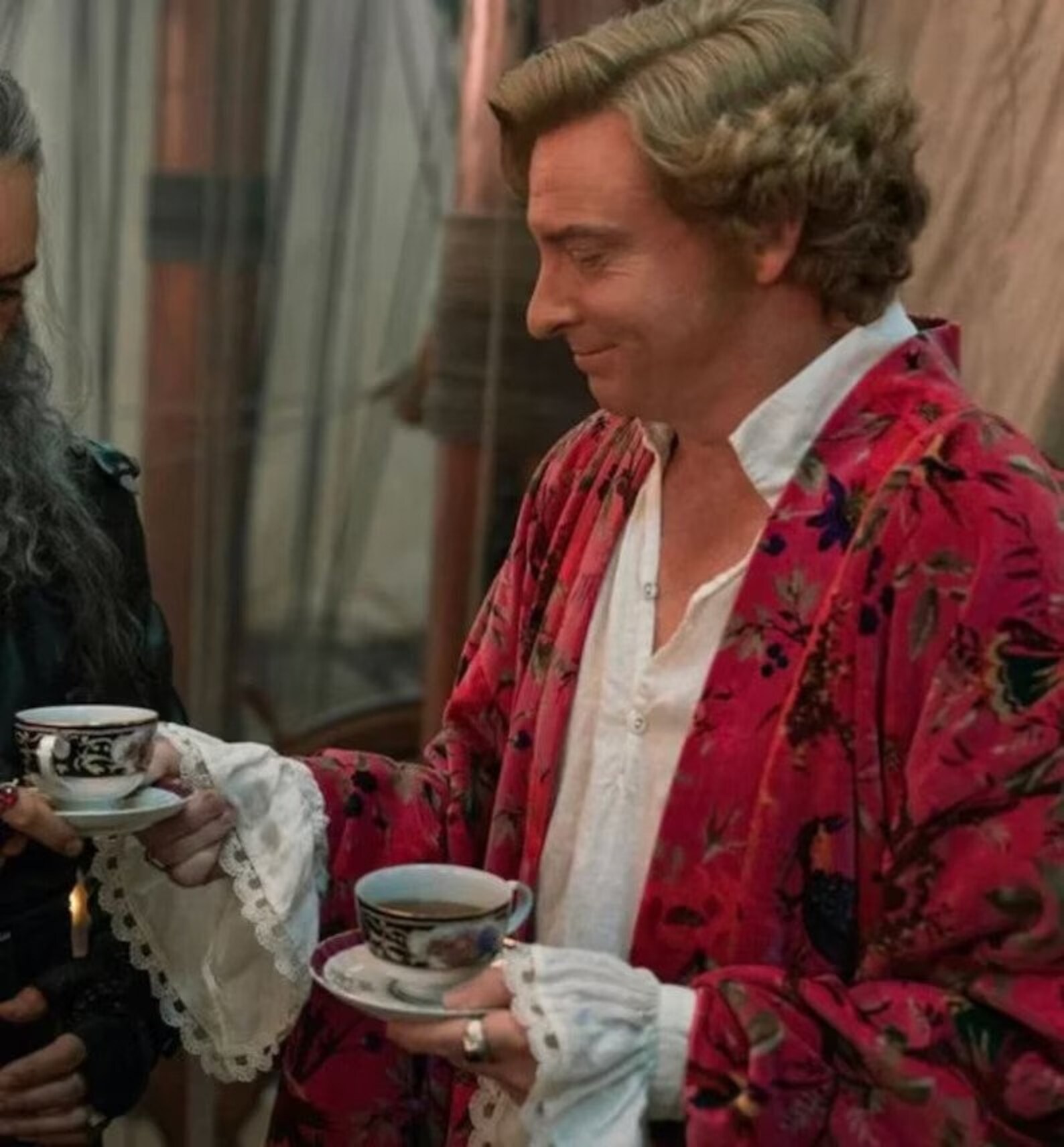 OFMD Pink Bird Velvet Banyan Fabric Kimono Cotton Velvet Robe - Etsy