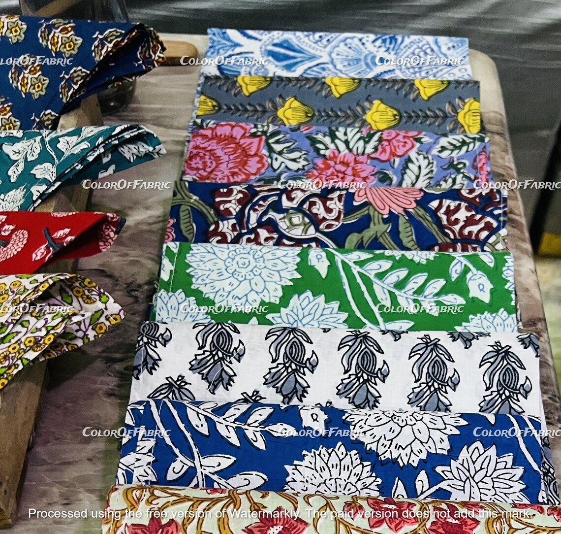 Wholesale Lot of Napkins Set,hand Printed Napkins for Home, Kitchen ...