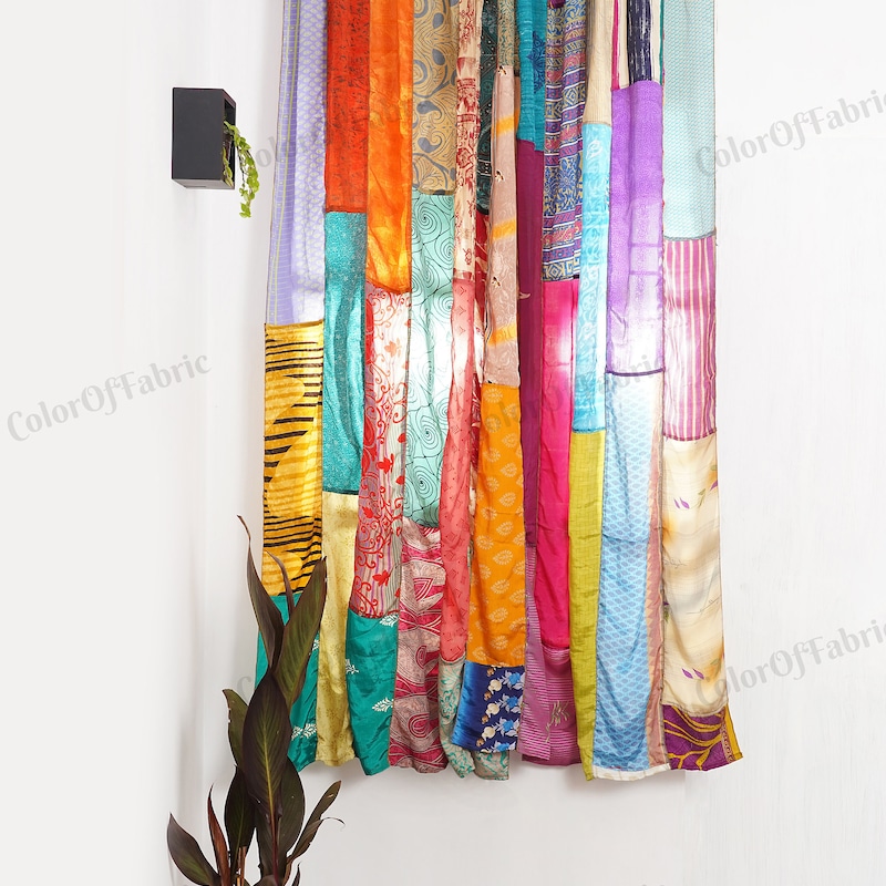 Patchwork Curtain - Etsy