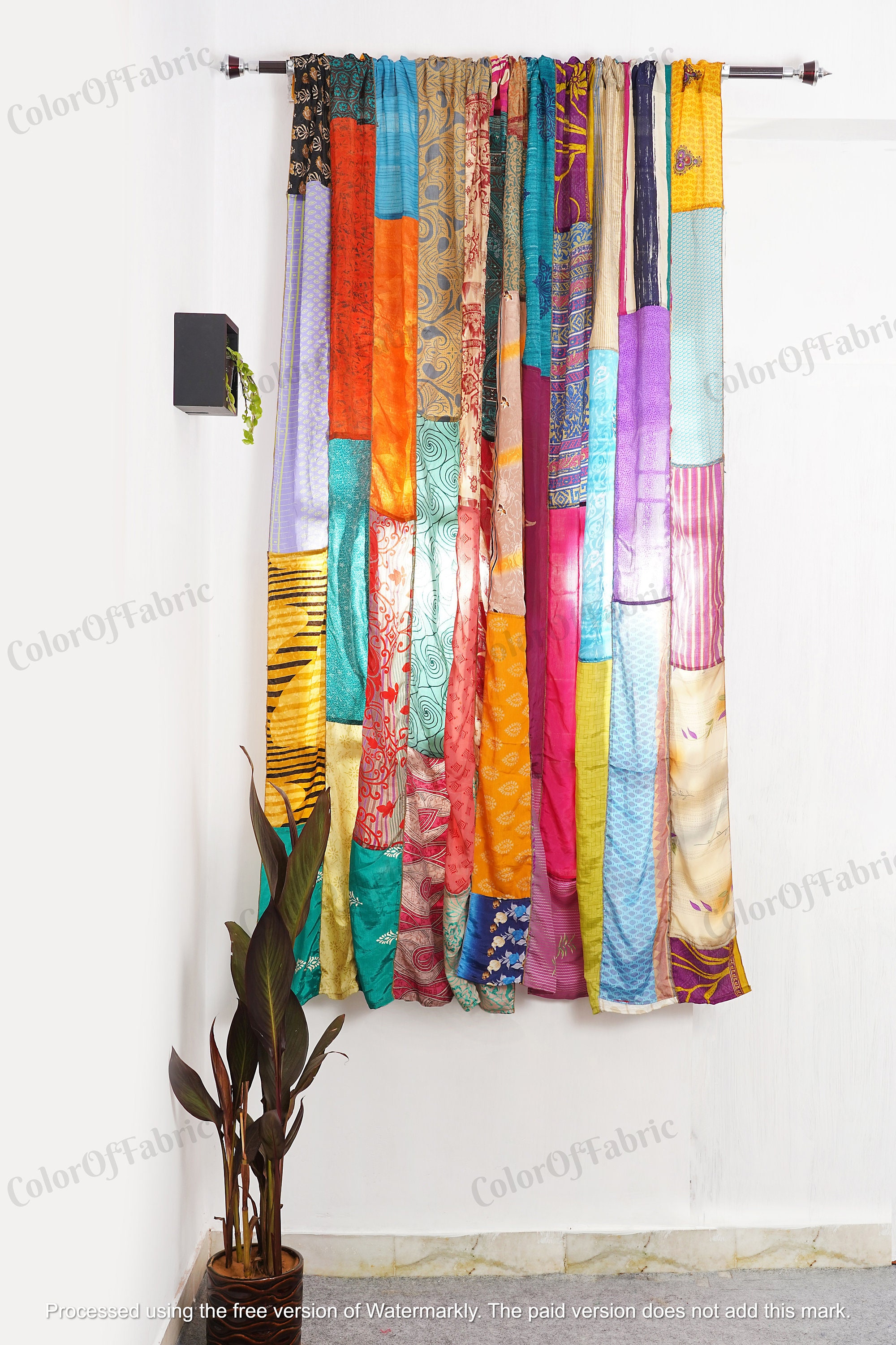20 Pcs of Indian Vintage Old Silk Sari Multi Color Handmade Patchwork ...