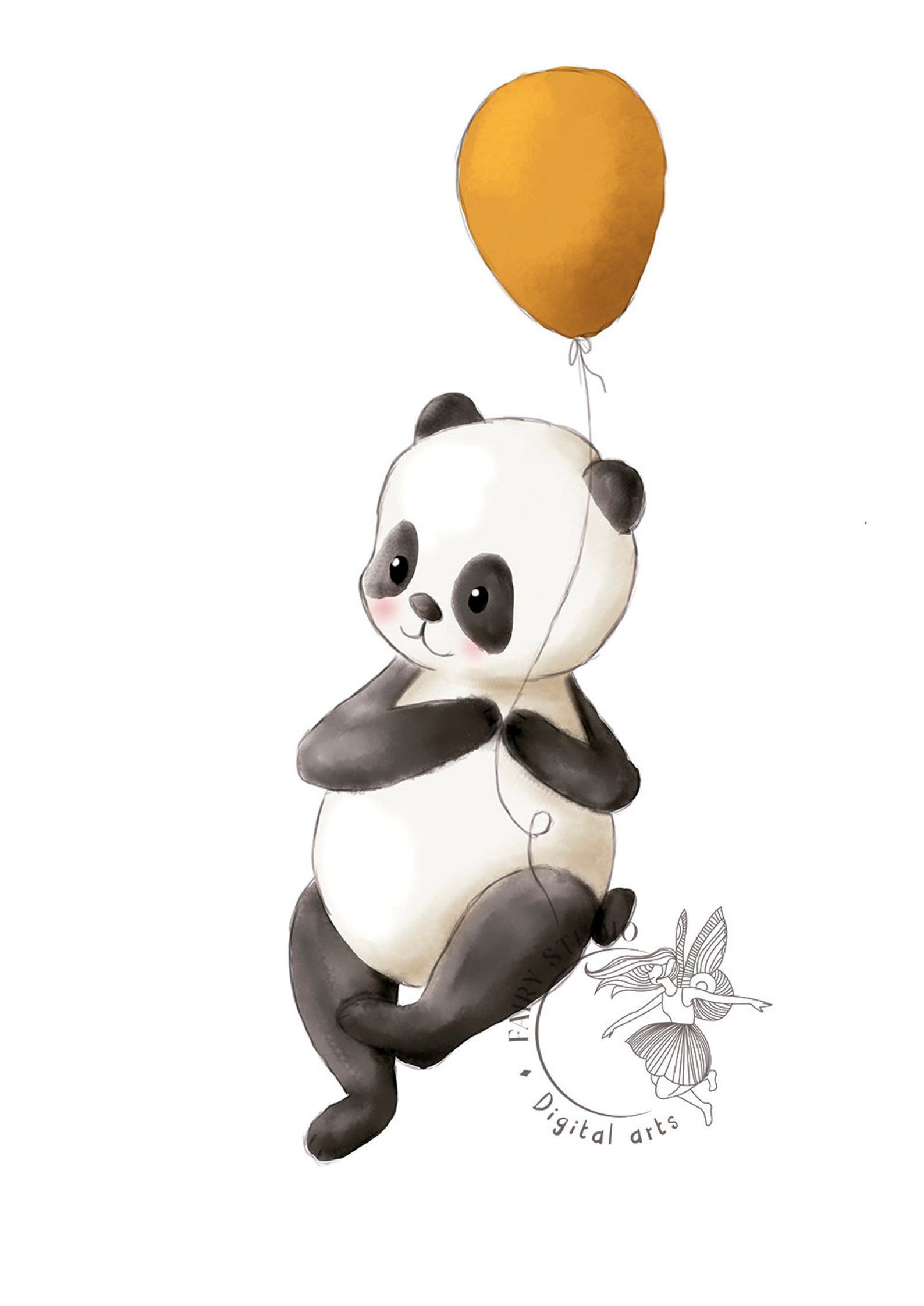 Digital Nursery Art Decor Panda Animal Print Printable Digital Download ...