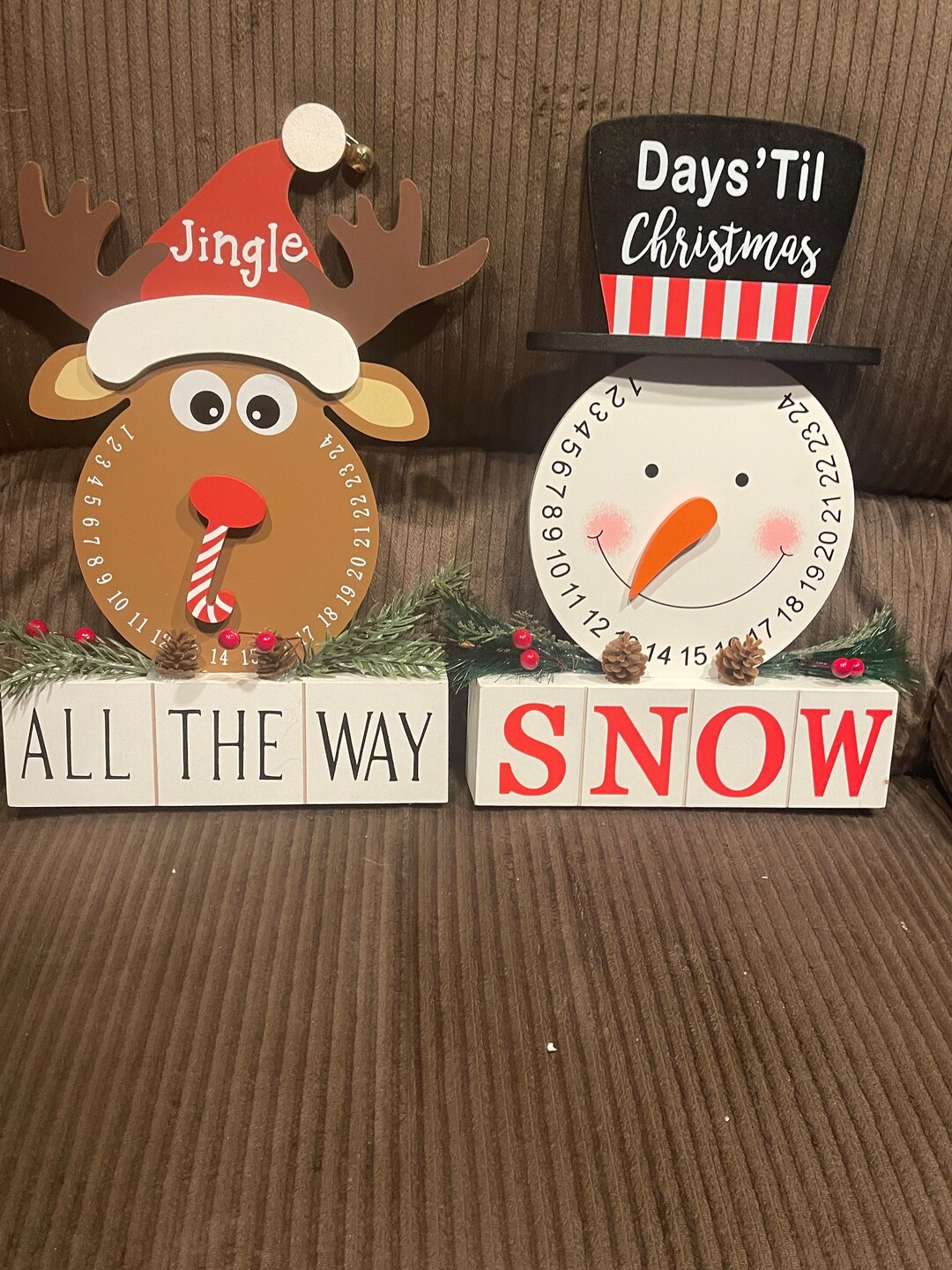 Two Christmas Countdown Decor - Etsy