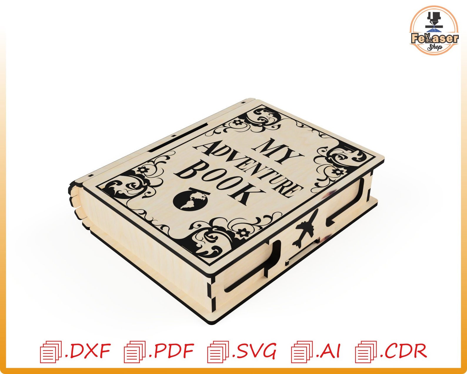 Laser Cut Book Box: Wooden Storage, Craft Project (digital File) - Etsy