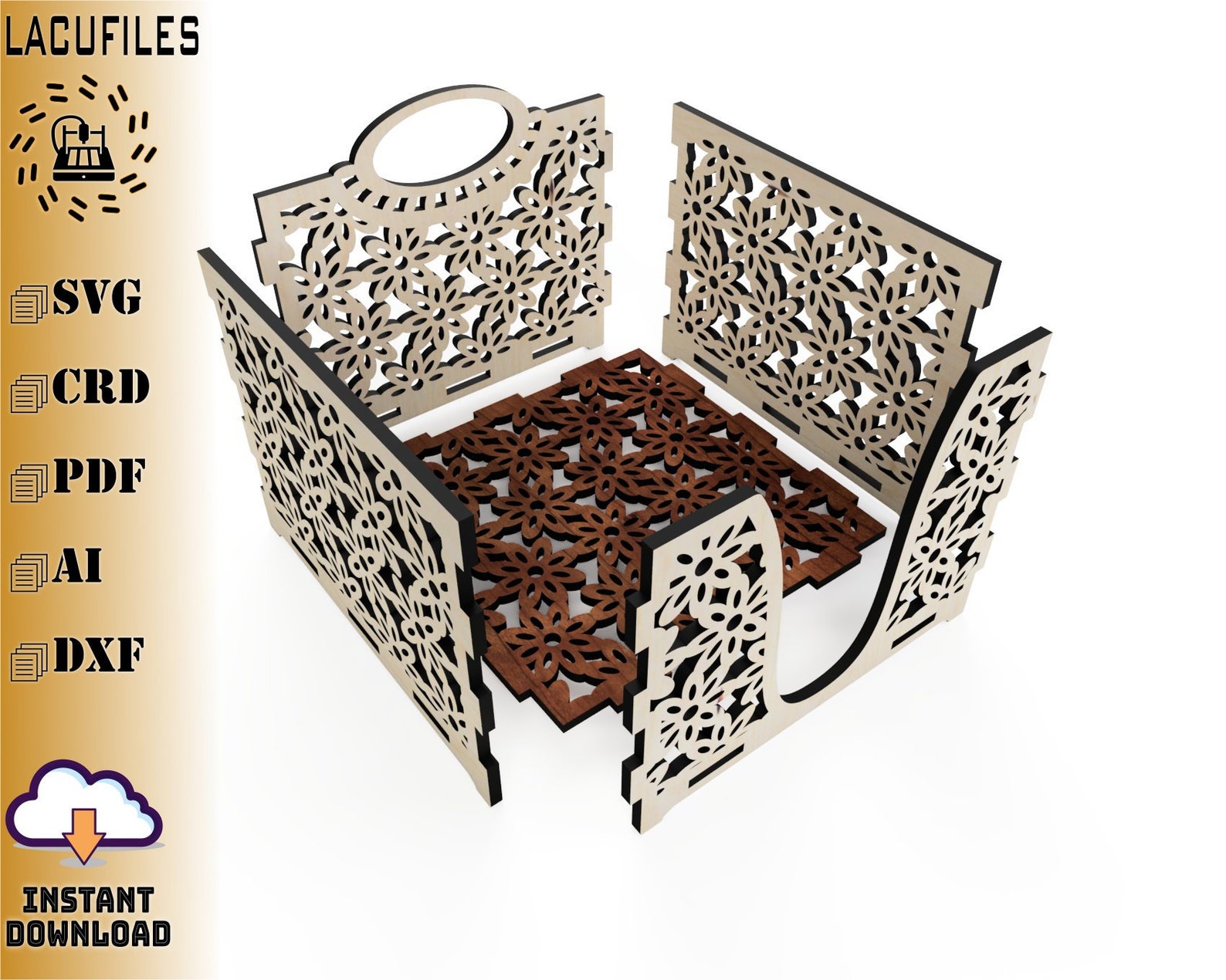 SVG Laser Cut Files Napkin Box for Tables 3.5mm SVG Laser Cut | Etsy