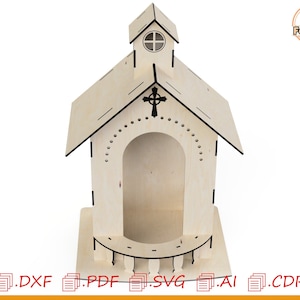 Religious House for Laser Cutting, Church for Laser Cutting ...