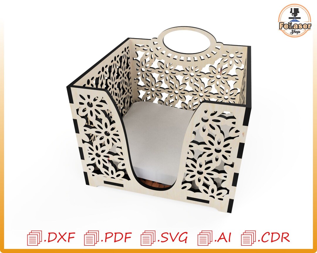 SVG Laser Cut Files, Napkin Box for Tables 5mm SVG Laser Cut Vector for ...