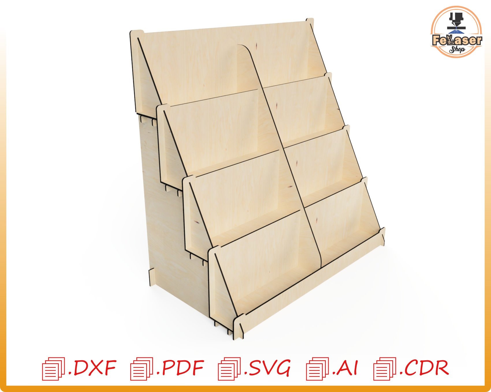 Laser Cut Display Stand SVG: Digital Template (3mm) - Etsy