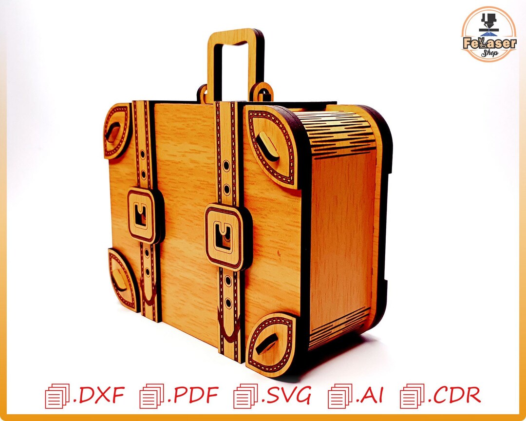 Acancia Suitcase for Laser Cutting/template for Cnc Laser/suitcase Box ...