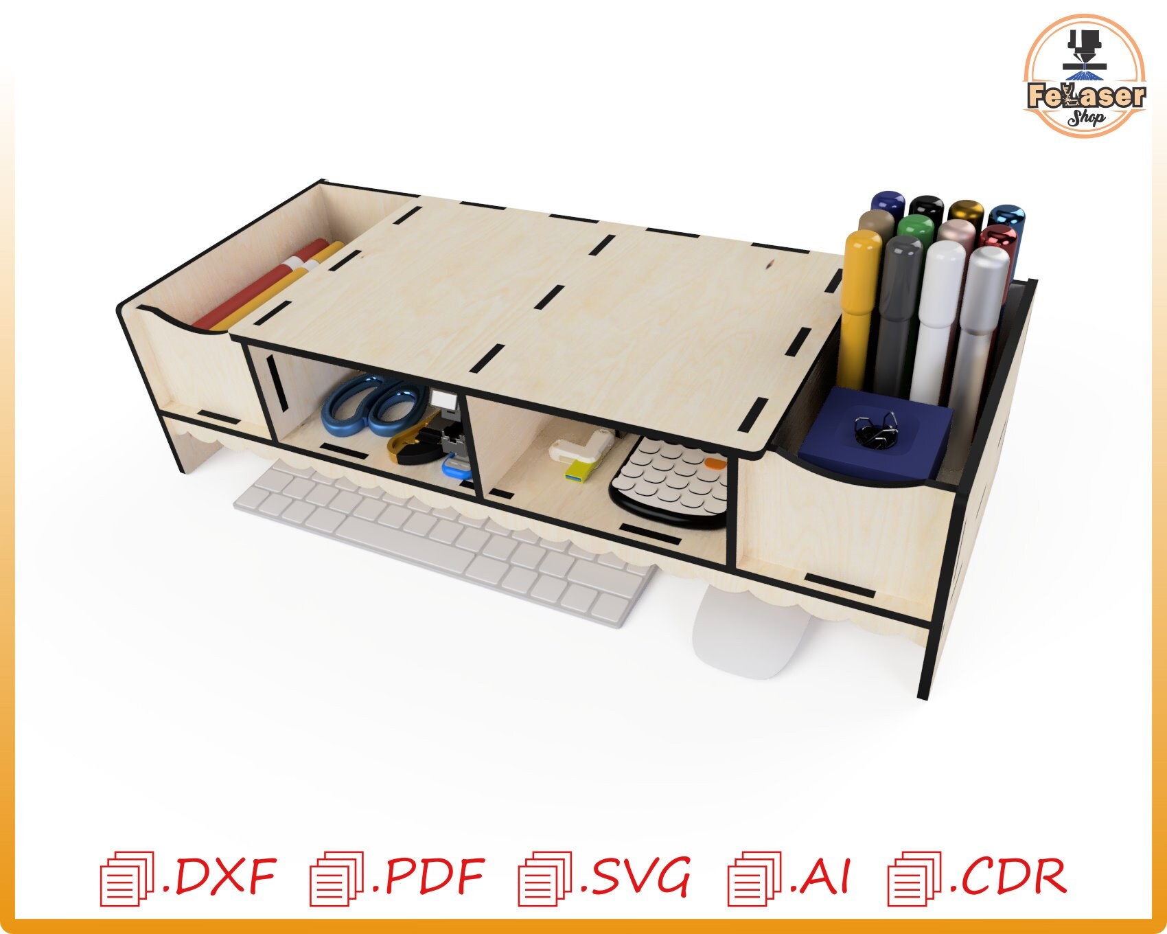 Computer Monitor Table Organizer Pc Organizer Monitor Shelf - Etsy