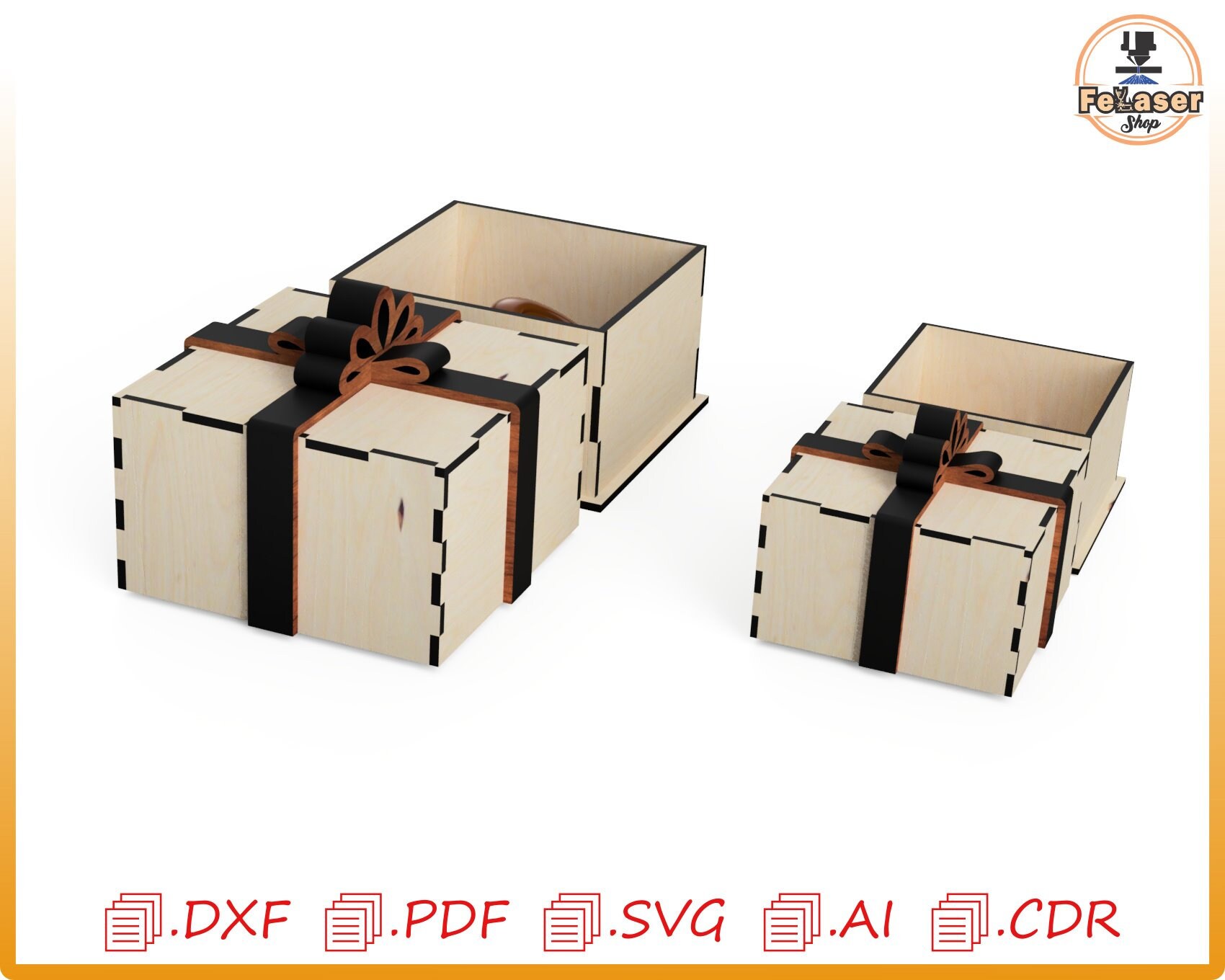 Laser Cut Gift Box Template, Nestable CNC Design (digital Download) - Etsy