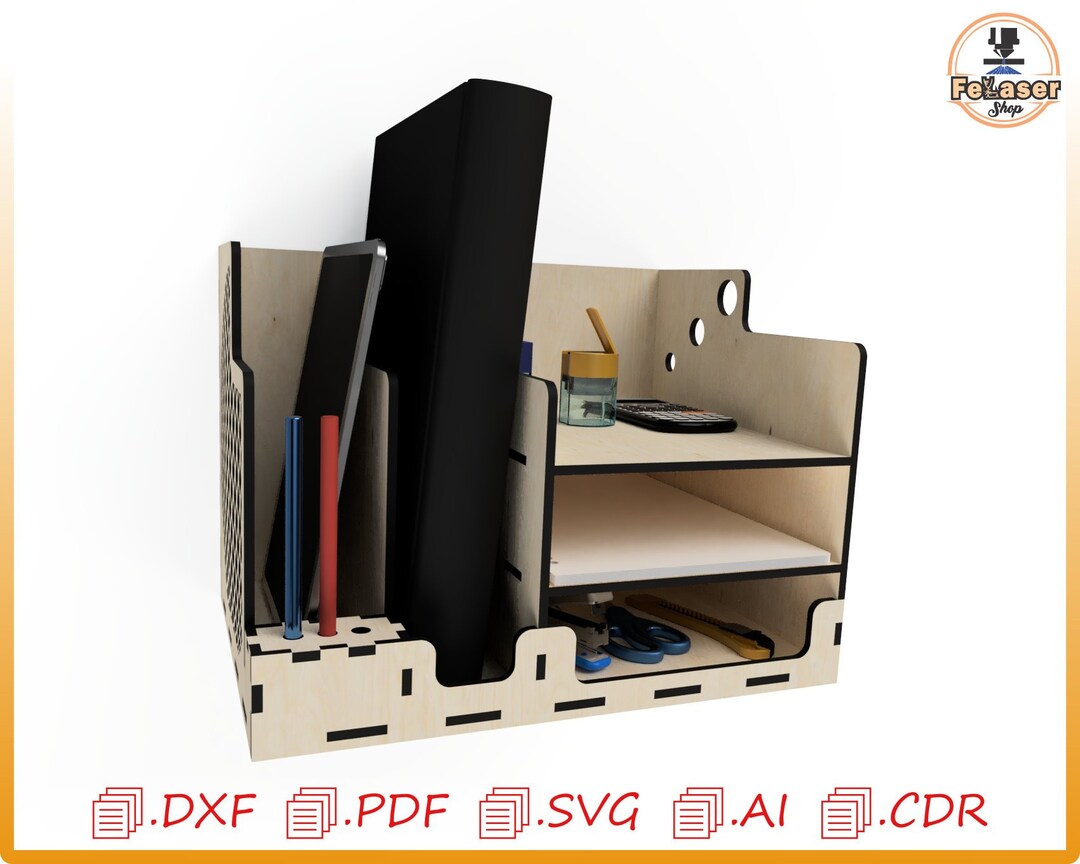 Laser Cutting Desk Organizer, Cnc Pen Holder, Glowforge Project, Pen ...